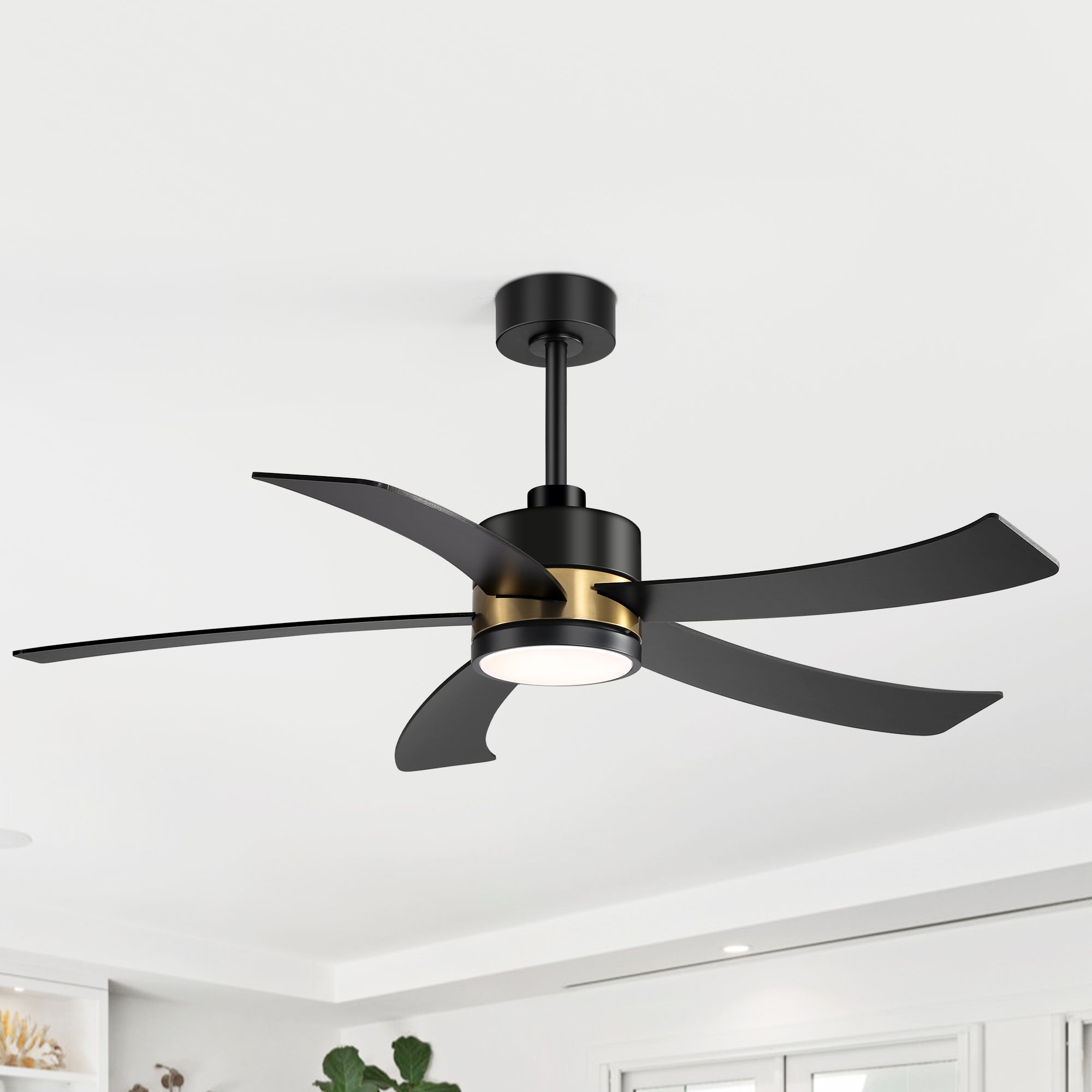 Anselm 52 in. Integrated LED Indoor Ceiling Fan with Light and Remote ...